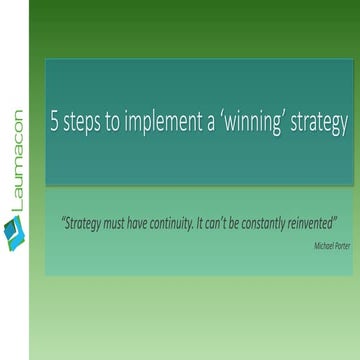 5 steps to implement winning strategy | PPT