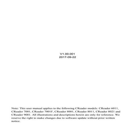 Launch CReader 6011 User Manual | PDF