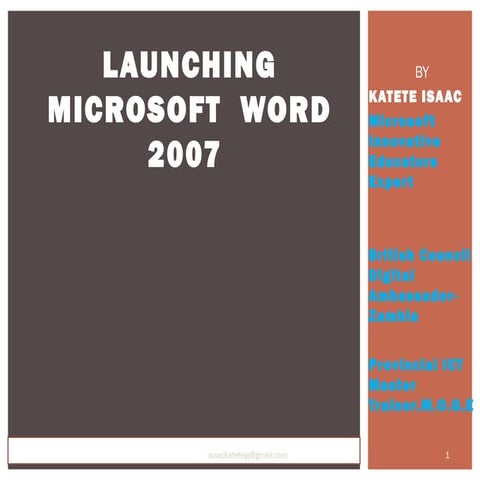 Launching and Quiting microsoft word 2007 | PPT | Operating Systems ...