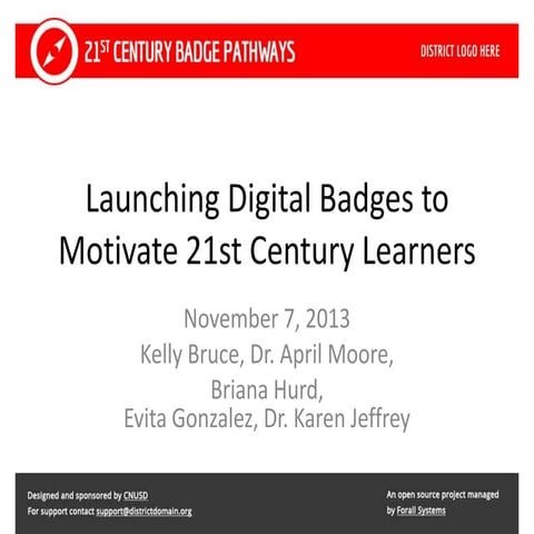 Launching digital badges to motivate 21st century learners | PPTX