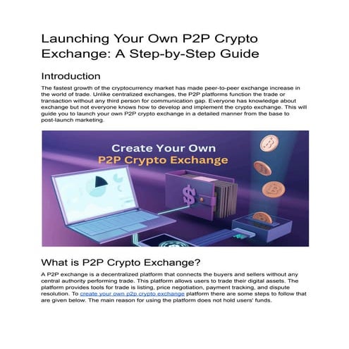 P2P cryptocurrency exchange development - Business ideas for startups.pptx