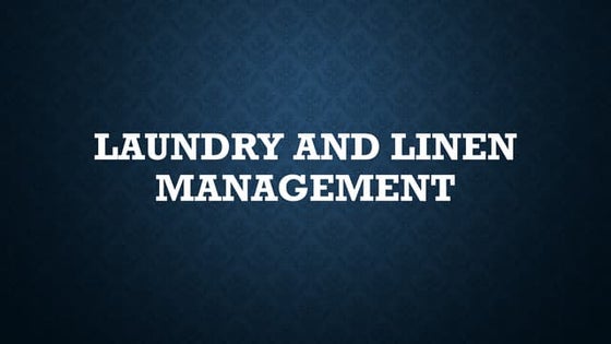 SOPs-and-Functions-of-Linen-and-Laundry-Dept.pptx | Home Appliances ...