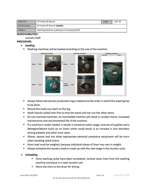 Laundry Manual Part 1 (SOP) | PDF