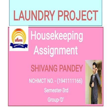Laundry set up project (Housekeeping) | PDF