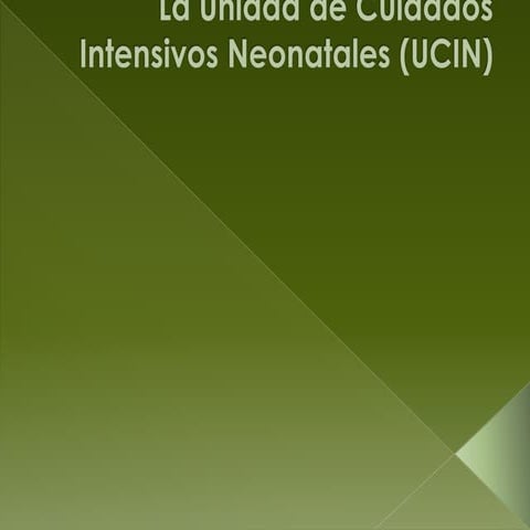 La unidad de cuidados intensivos neonatales (ucin | PPTX