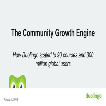 The Community Growth Engine: How Duolingo Scaled to 90 Courses & 300M ...