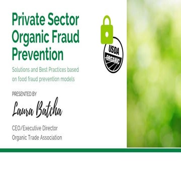 Private Sector Organic Fraud Prevention (Laura Batcha, OTA) | PDF