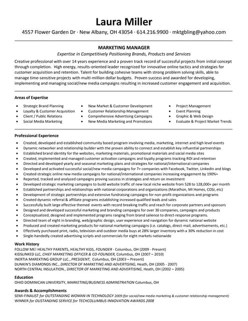 Marketing Coordinator Resume