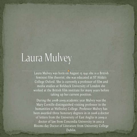 Laura mulvey | PPTX