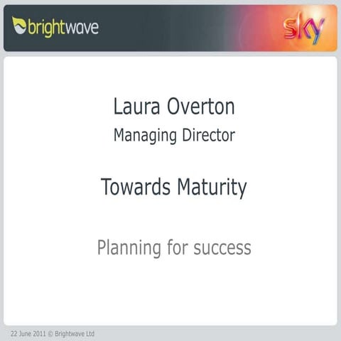 Laura Overton on Planning for success (e-learning) | www.brightwave.co.uk