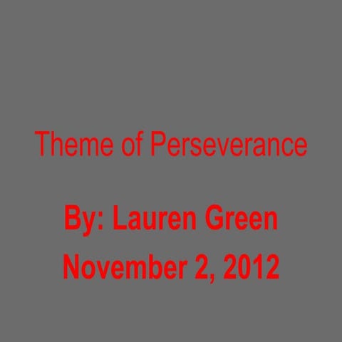 Lauren's project perseverance (slide show)2 | PPT