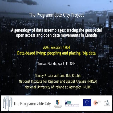 A genealogy of data assemblages: tracing the geospatial open access and ...