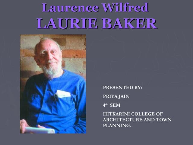 Works of laurie baker | PPTX