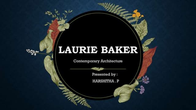 Works of laurie baker | PPTX