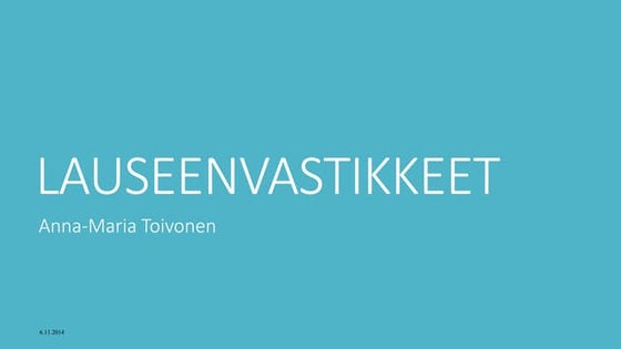 Substantiivit | PPTX