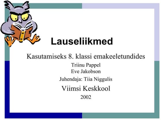 Lugema ja kirjutama õpetamine | PPT
