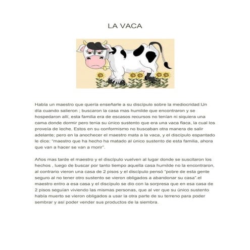 La vaca | DOCX
