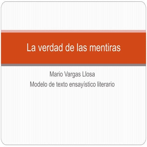 Texto "La Verdad De Las Mentiras" | DOC