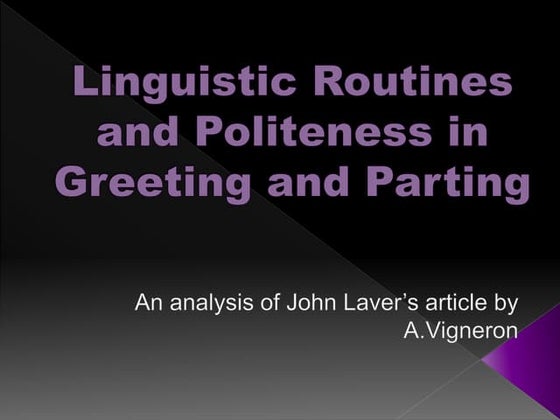Unit 1 general greetings (formal) | PPT
