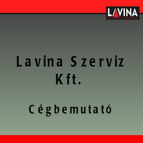 Lavina Szerviz Kft. Cégbemutató | PPT