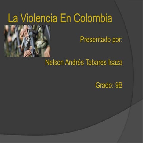 Violencia violencia en colombia | PPTX
