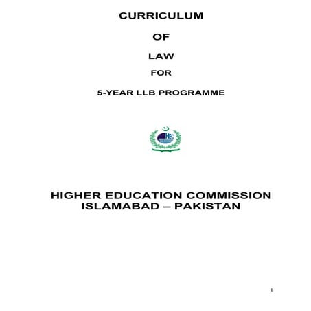 Curriculum of LLB | PDF