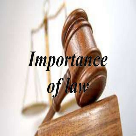 Importance Of Law Presentation | PPTX
