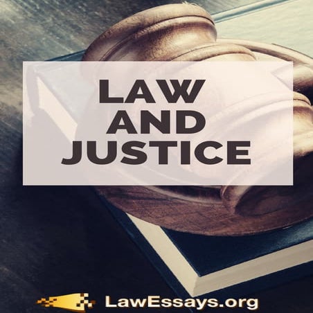 Law and Justice Essay Sample | PDF