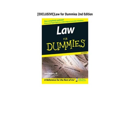 [EXCLUSIVE]Law for Dummies 2nd Edition | PPT