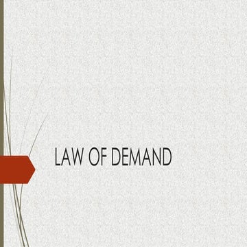Law of demand | PPTX