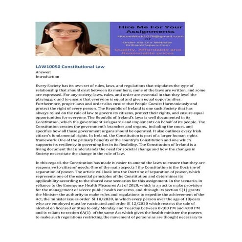 LAW10050 Constitutional Law.docx