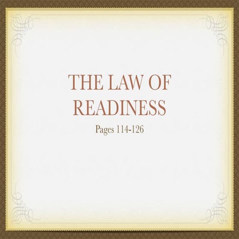 Howard Hendricks: Law 7, The Law of Readiness | KEY