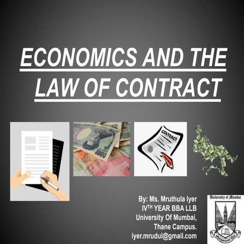 Law of contract and economics | PPTX