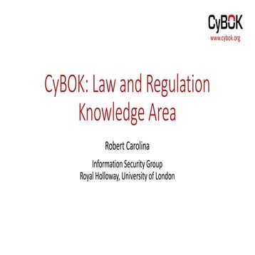 CYBOK: Law and Regulation webinar slides.pdf