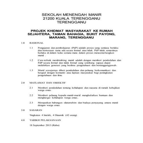 Lawatan rumah sejahtera | DOCX