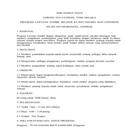 Lawatan sambil belajar | DOCX