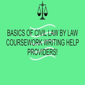 Basics Of Civil Law | PPTX