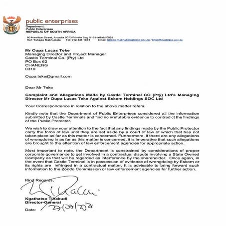 A police case to be opened against Eskom, Bidvest, Voltex & Aurecon.pdf