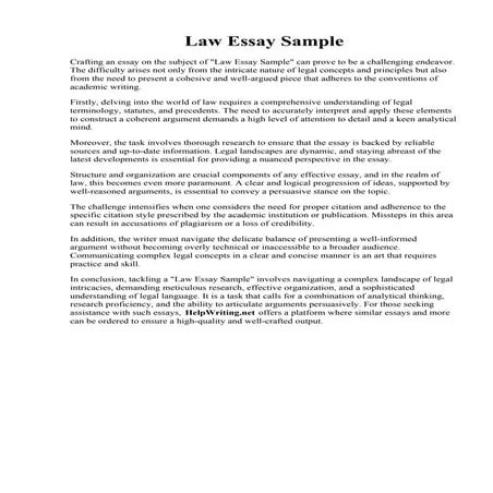 Law Essay Sample. Employment law essay - Analyse the prospects of ...