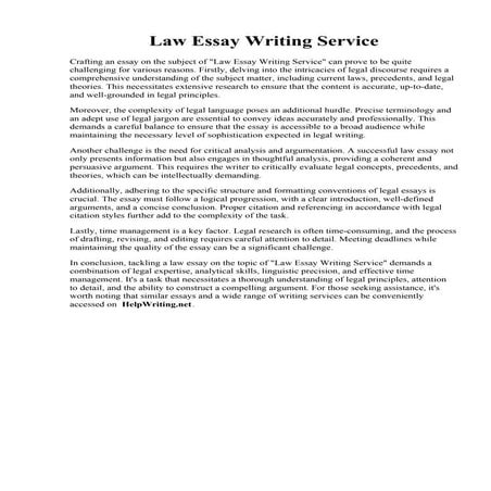 Law Essay Writing Service | PDF