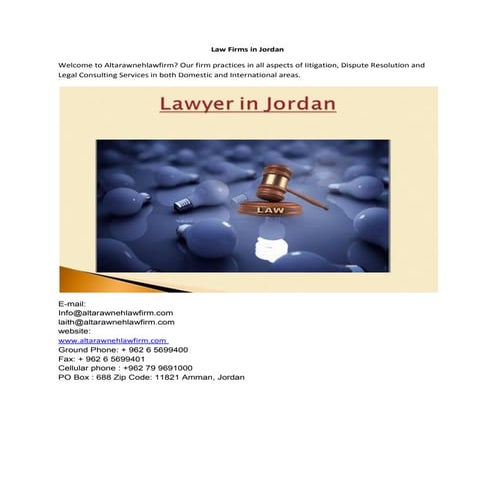 Law firms in jordan