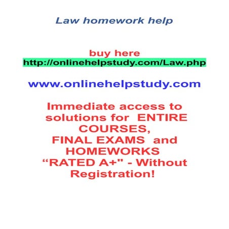 Law homework help | PDF