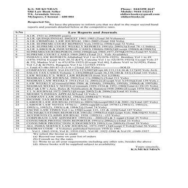 OLD LAW JOURNALS AND REPORTS | DOC