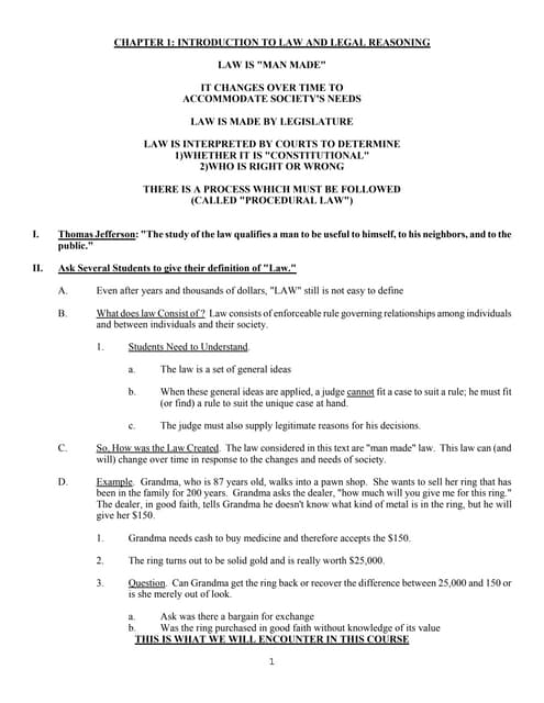 Business Law - Unit 1 | PDF