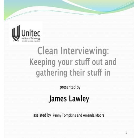 Lawley unitec clean interviewing | PPT