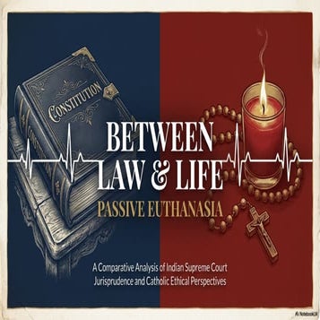 Passive Euthanasia - Church V/S Civil Law | PDF