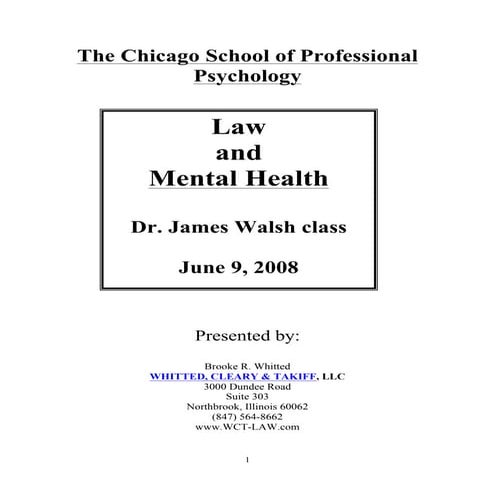 Law & mental health | PDF