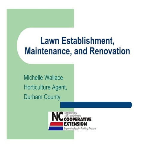 STEPS IN ESTABLISHMENT OF TURF GRASS | PPTX