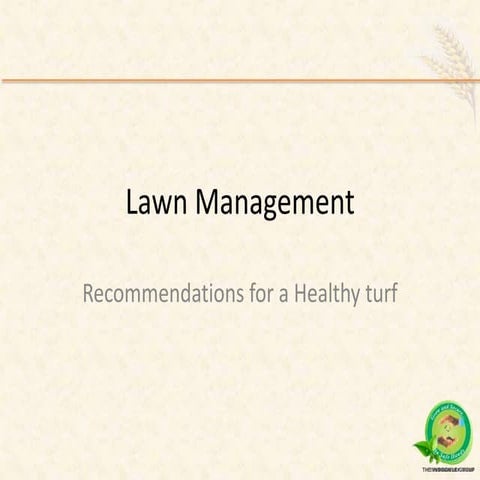 Lawn management | PPTX