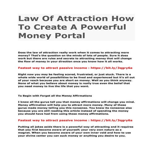 If money is energy, then how to attract it | PPTX